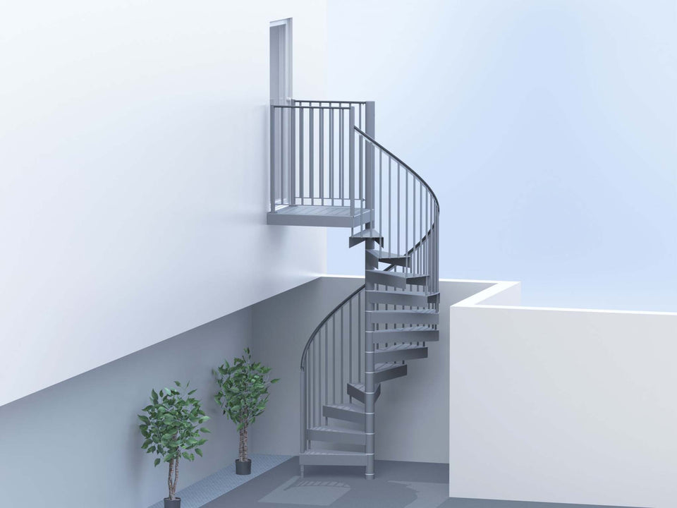 External Galvanised Steel Staircase Kit UK