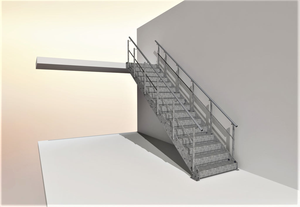 Commercial Exterior Stairs Aluminium Staircase For Exterior Or